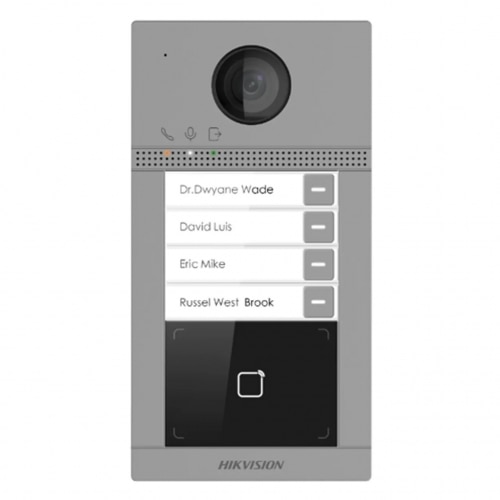 Post de exterior videointerfon IP Hikvision DS-KV8413-WME1(C); WIFI; 4 ...