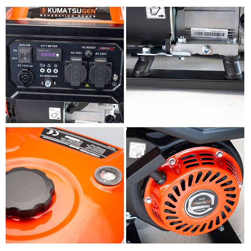 GENERATOR BENZINA INVERTOR, KUMATSUGEN, 4,4kVA, 223cc - eMAG.ro