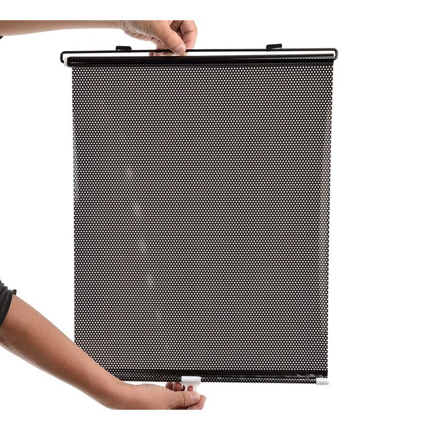 Parasolar auto retractabil, cu ventuze, 68 cm x 125 cm, negru - eMAG.ro