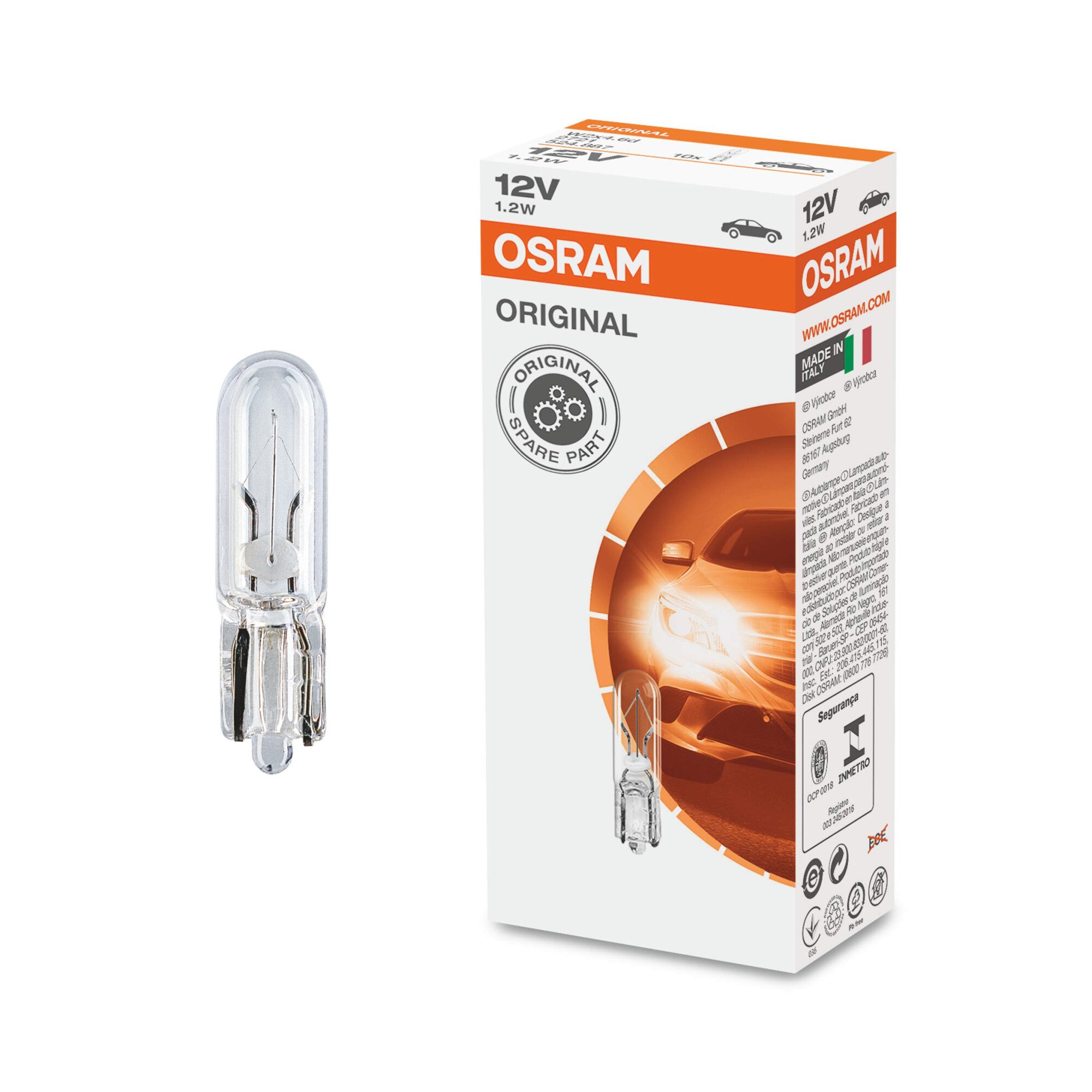 Autós jelző izzó, Osram, W2x4.6d, 12V - eMAG.hu