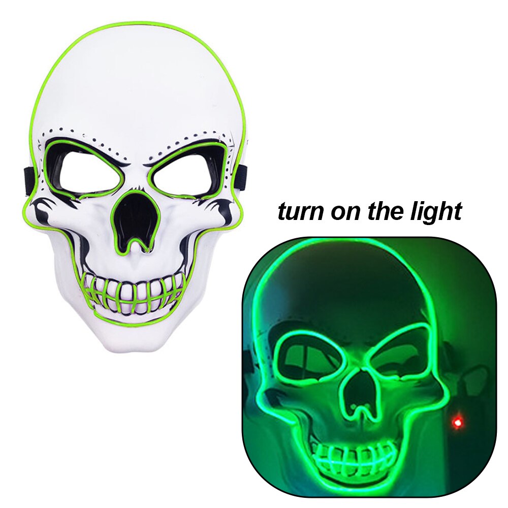 Masca Halloween, LED, Alb/Verde - eMAG.ro