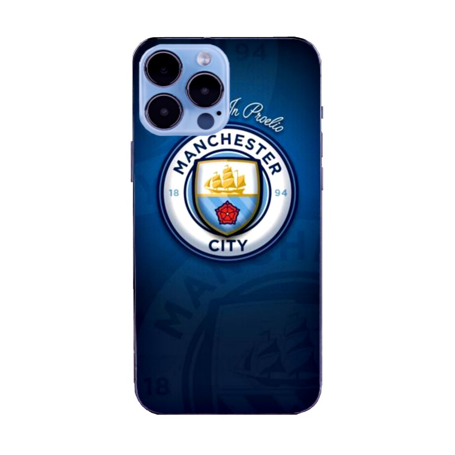 Husa pentru Apple iPhone 15 Pro Max din Silicon model Manchester City ...