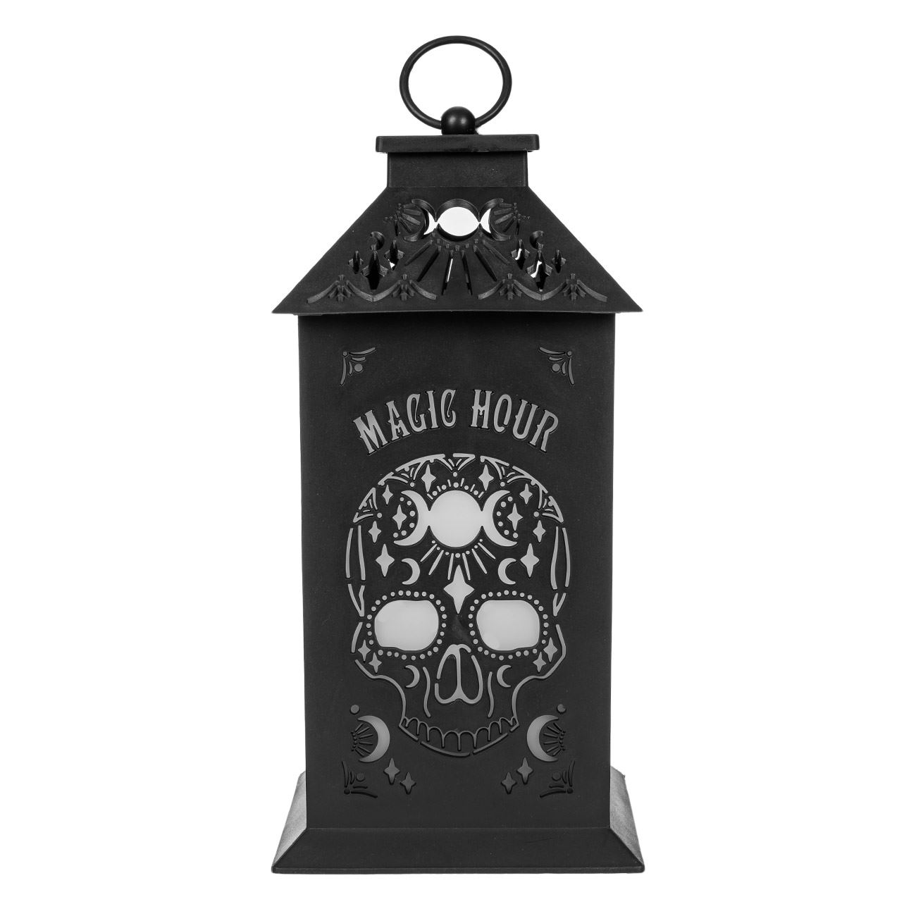 Felinar 'Magic Hour' cu craniu decorativ, LED, negru - eMAG.ro