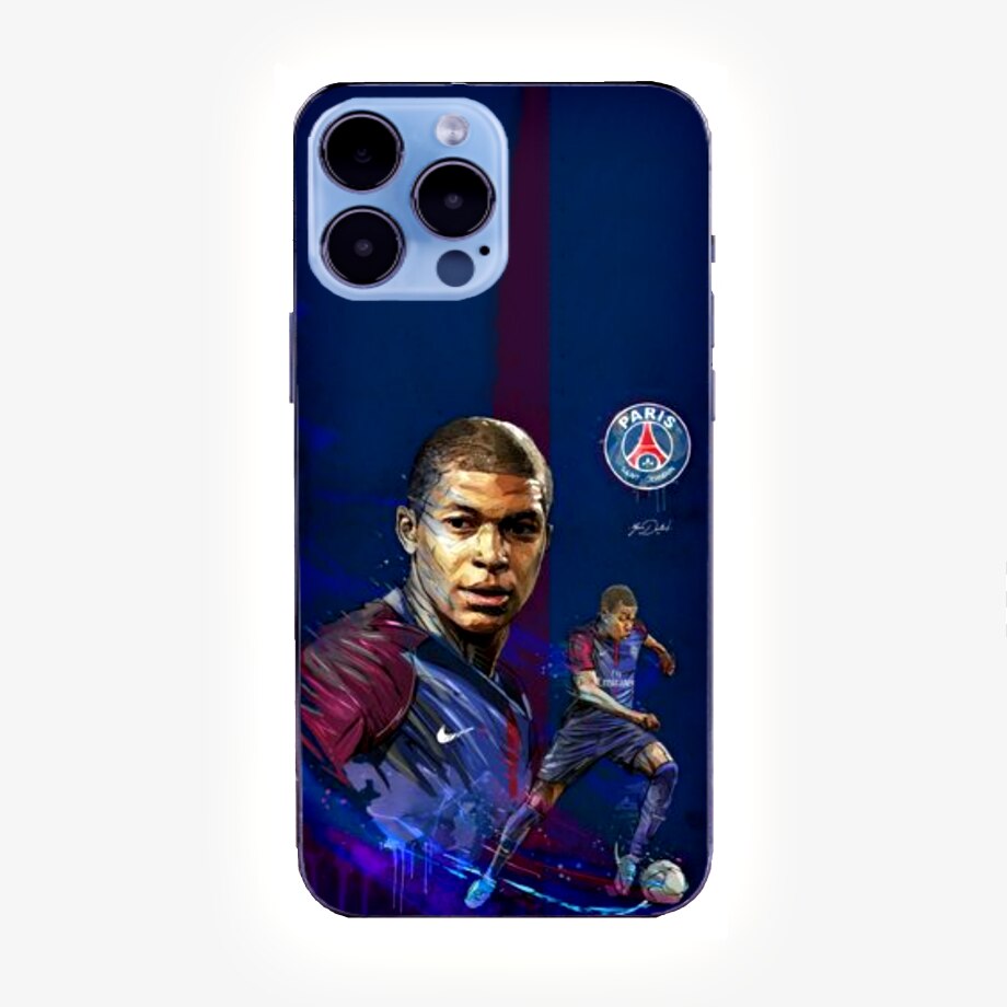 Husa pentru Apple iPhone 15 Pro din Silicon model Fotbal Kylian Mbappe ...