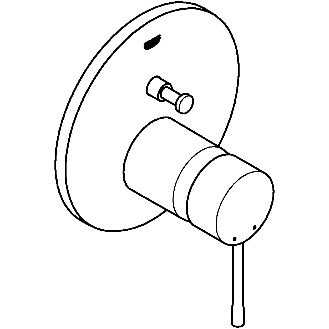 Unitate comanda Grohe Essence 24167KF1, 1/2'', incastrat, 2 iesiri ...