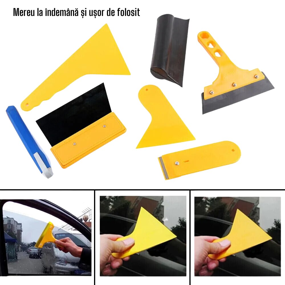 Kit 7 Accesorii pentru Montare Folii Adezive Zenino - Plastic, Otel si ...