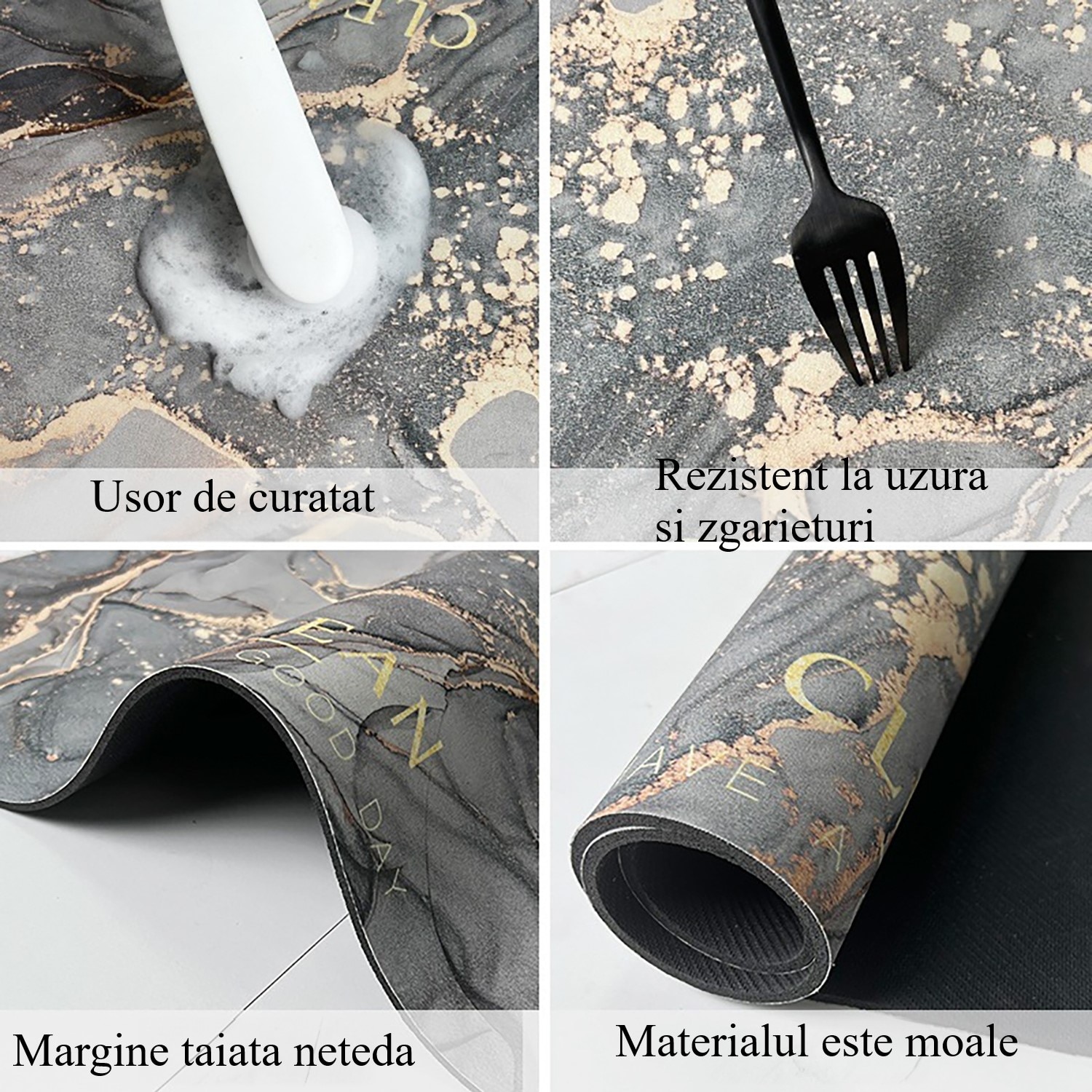 Covoras de baie modern, DexXer, Ultra absorbant, Antiderapant si uscare ...