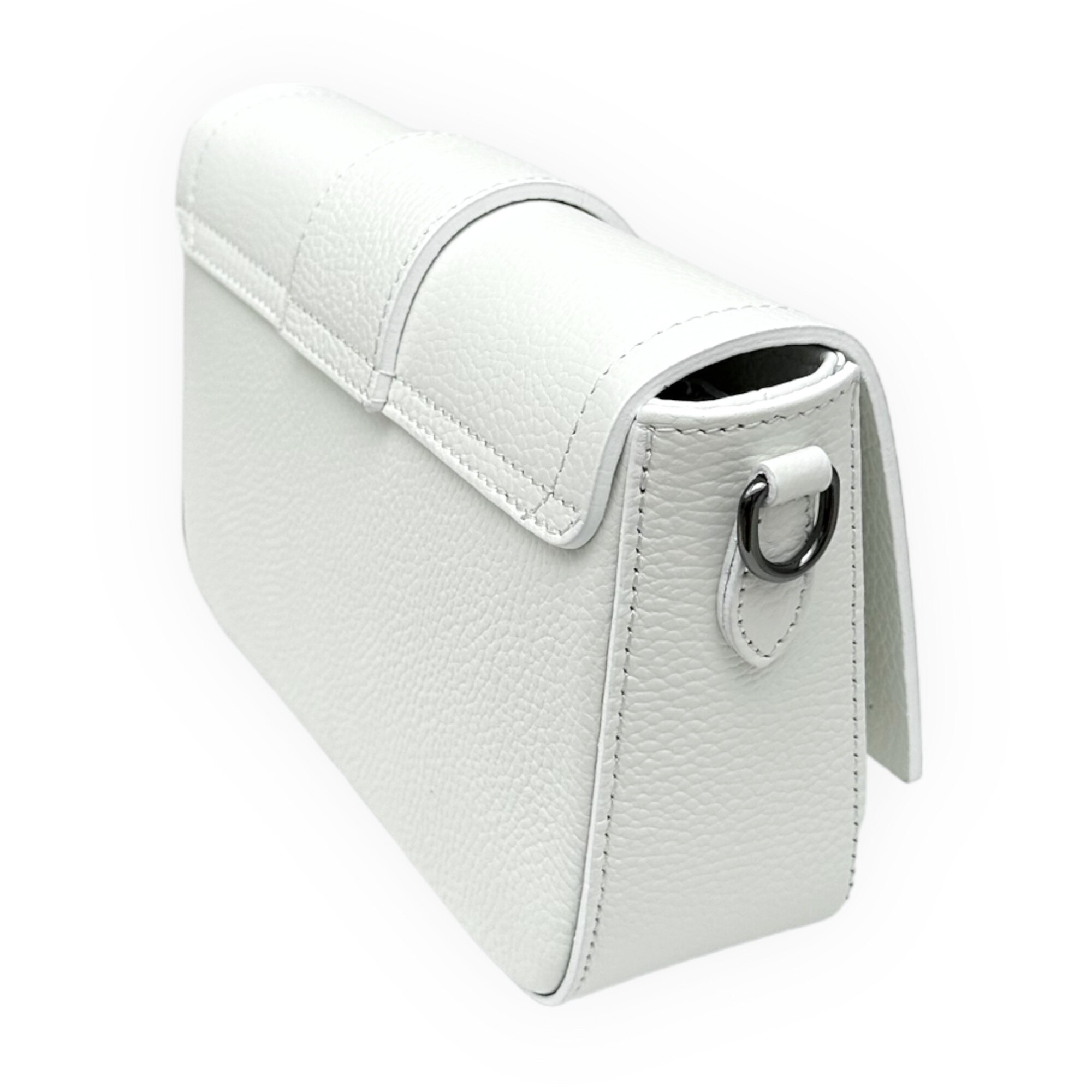 Geanta tip messenger, Moranti, Piele naturala, alb - eMAG.ro