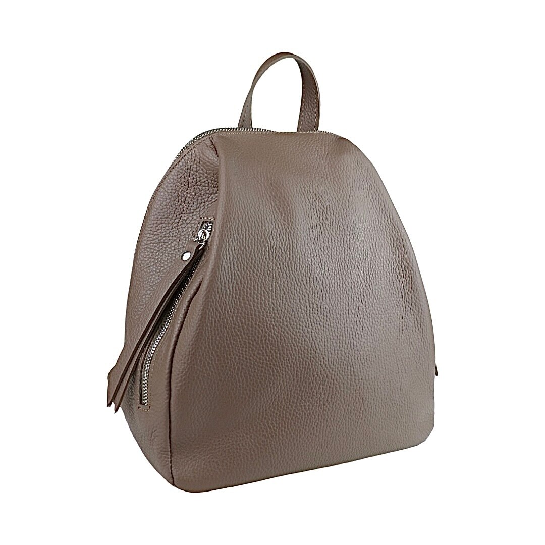 Rucsac de dama, Moranti, Piele naturala, Cappuccino - eMAG.ro