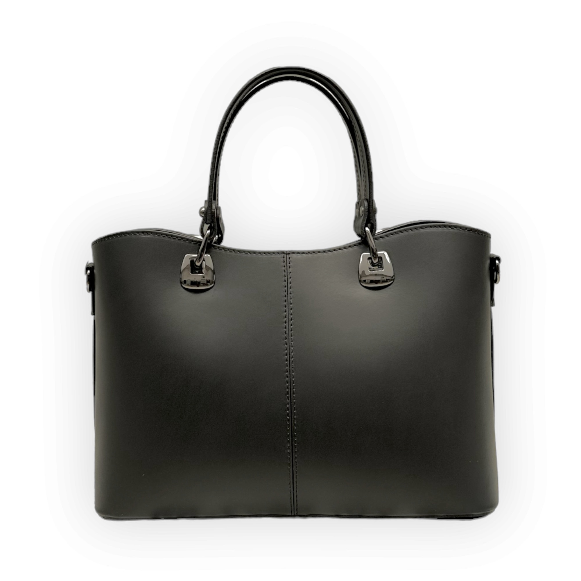 Geanta shopper Moranti, Piele naturala, Negru - eMAG.ro