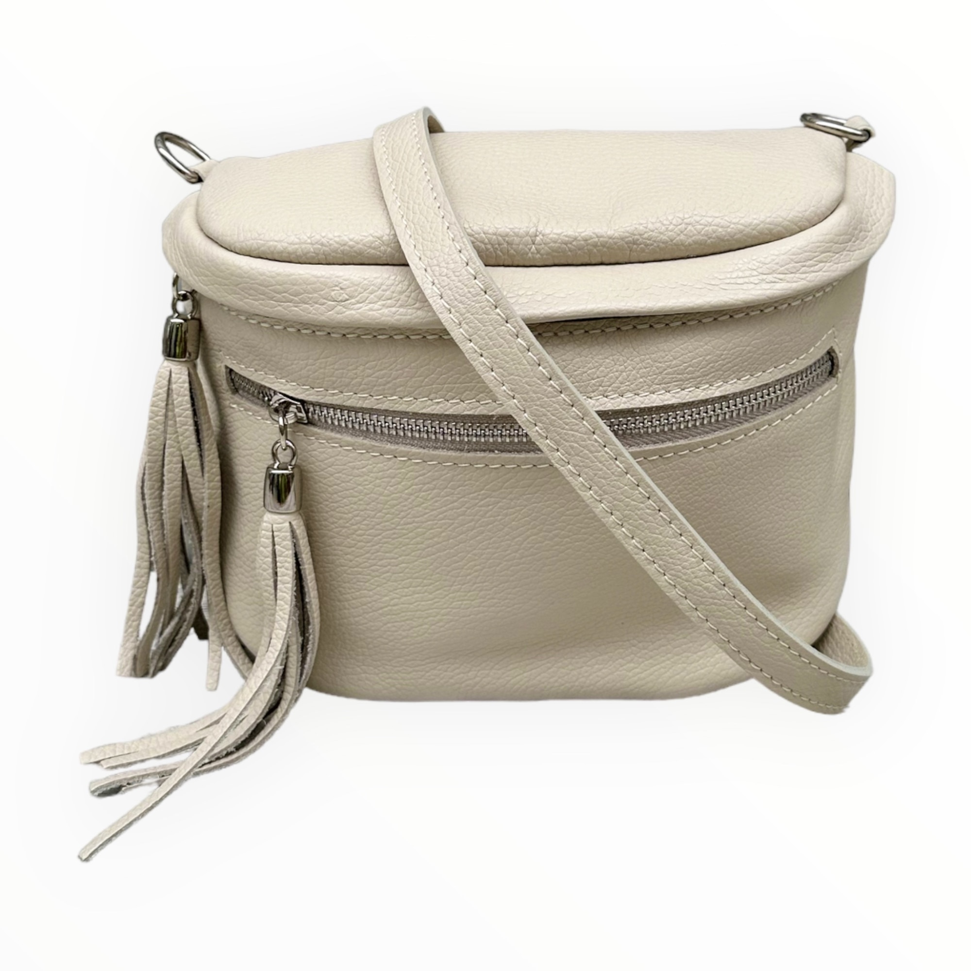 Geanta de mana, Moranti, Piele naturala, Bej - eMAG.ro