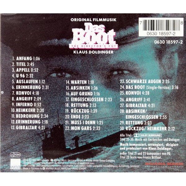Das Boot soundtrack (Okręt) (Klaus Doldinger) [CD] - eMAG.bg