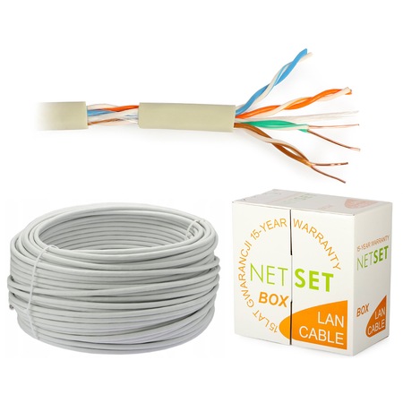 Cablu UTP de retea torsadat, NETSET, 4x2x0.5, 50 m - eMAG.ro