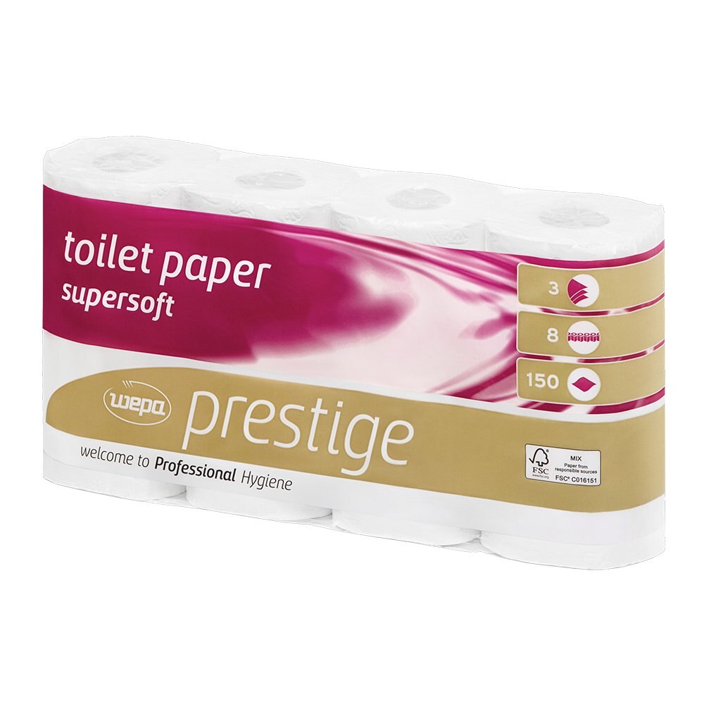 Wepa Prestige WC-papír, 3 rétegű, 8 tekercs/készlet - eMAG.hu