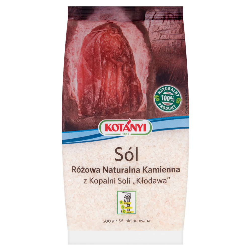 Sare roz naturala din mina de sare Kotanyi 500g, 100% naturala, fara ...
