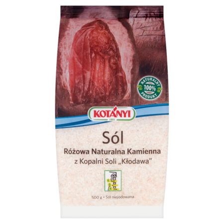 Sare roz naturala din mina de sare Kotanyi 500g, 100% naturala, fara ...