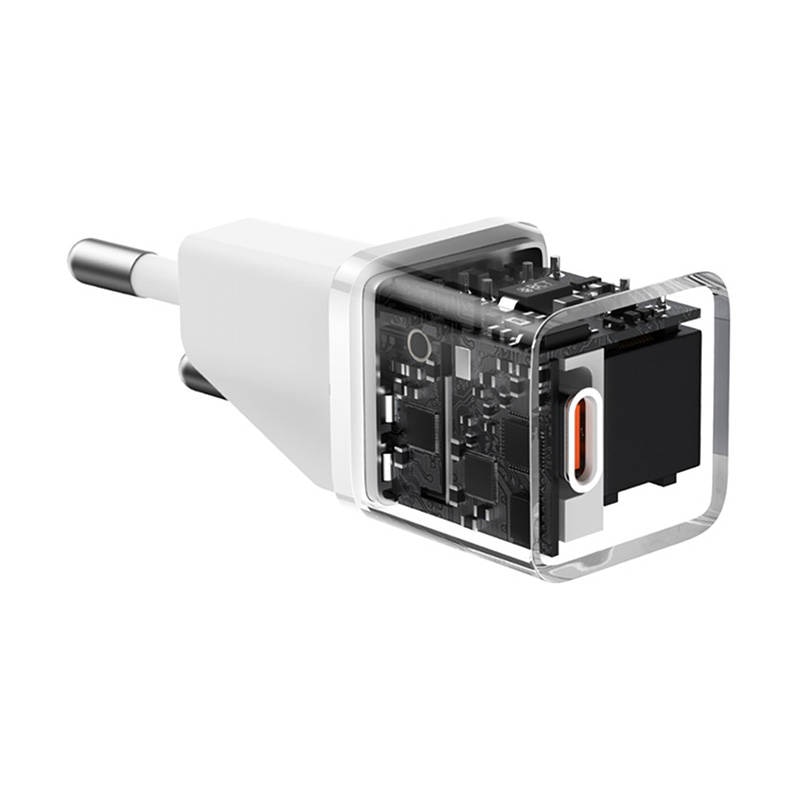 Incarcator Retea Baseus GaN5 Mini Fast Charger, USB-C, 20W, Alb - eMAG.ro