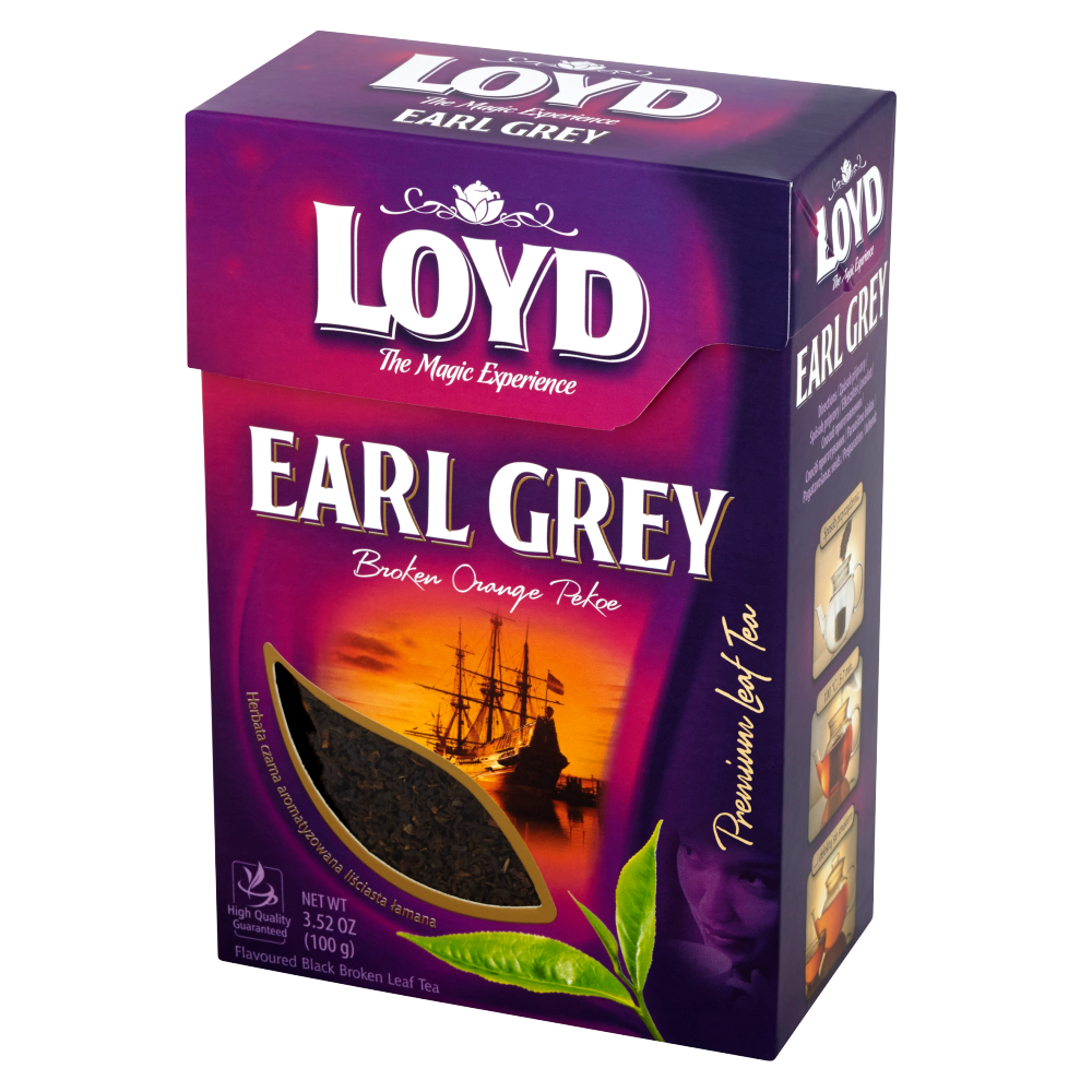 Ceai negru cu aroma Loyd Earl Grey Broken Leaf 100 g - eMAG.ro