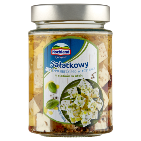 Cuburi de branza cu salata greceasca cu ierburi in ulei, Hochland, 300 ...