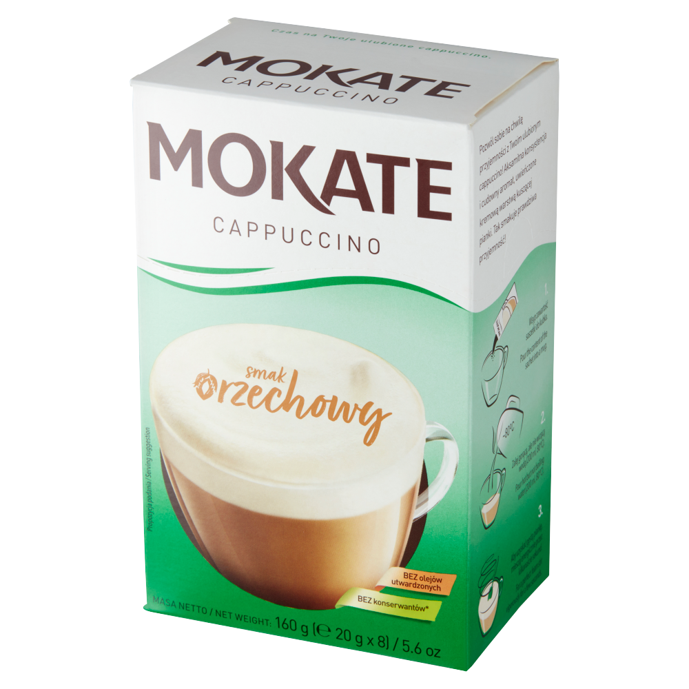 Cappuccino, Mokate, Aroma de nuci, 8 X 20 g - eMAG.ro