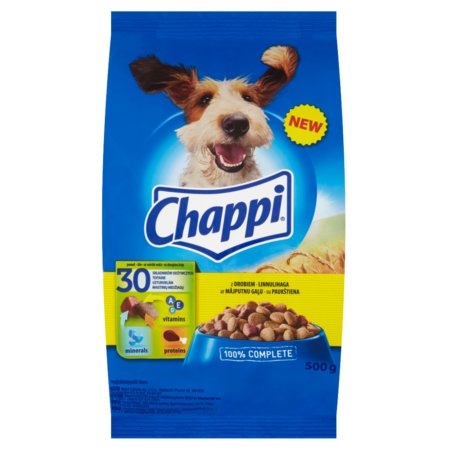 Храна за кучета, Chappi, с вкус на пиле, 500 гр - eMAG.bg