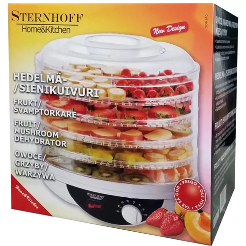 Uscator pentru fructe, legume, ciuperci, ierburi, 300 W, 5 tavi ...