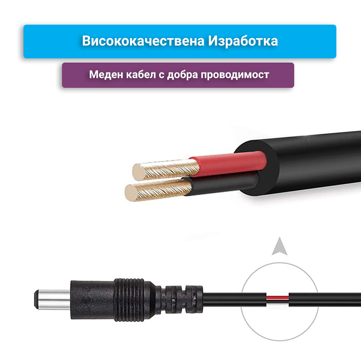 Cablu de extensie, FipTec, Pentru camera de supraveghere, Lungime 5m ...