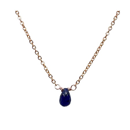 Colier cu safir natural, model rain - eMAG.ro