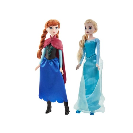 Set de joaca Frozen Disney - Papusa Anna si Papusa Elsa cu rochite ...