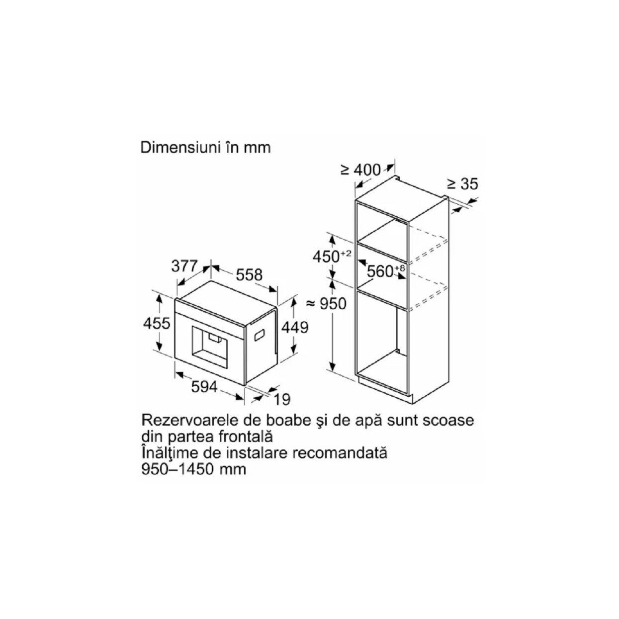 Espressor automat incorporabil BOSCH 3CTL7181B0, Seria 8, Display TFT ...
