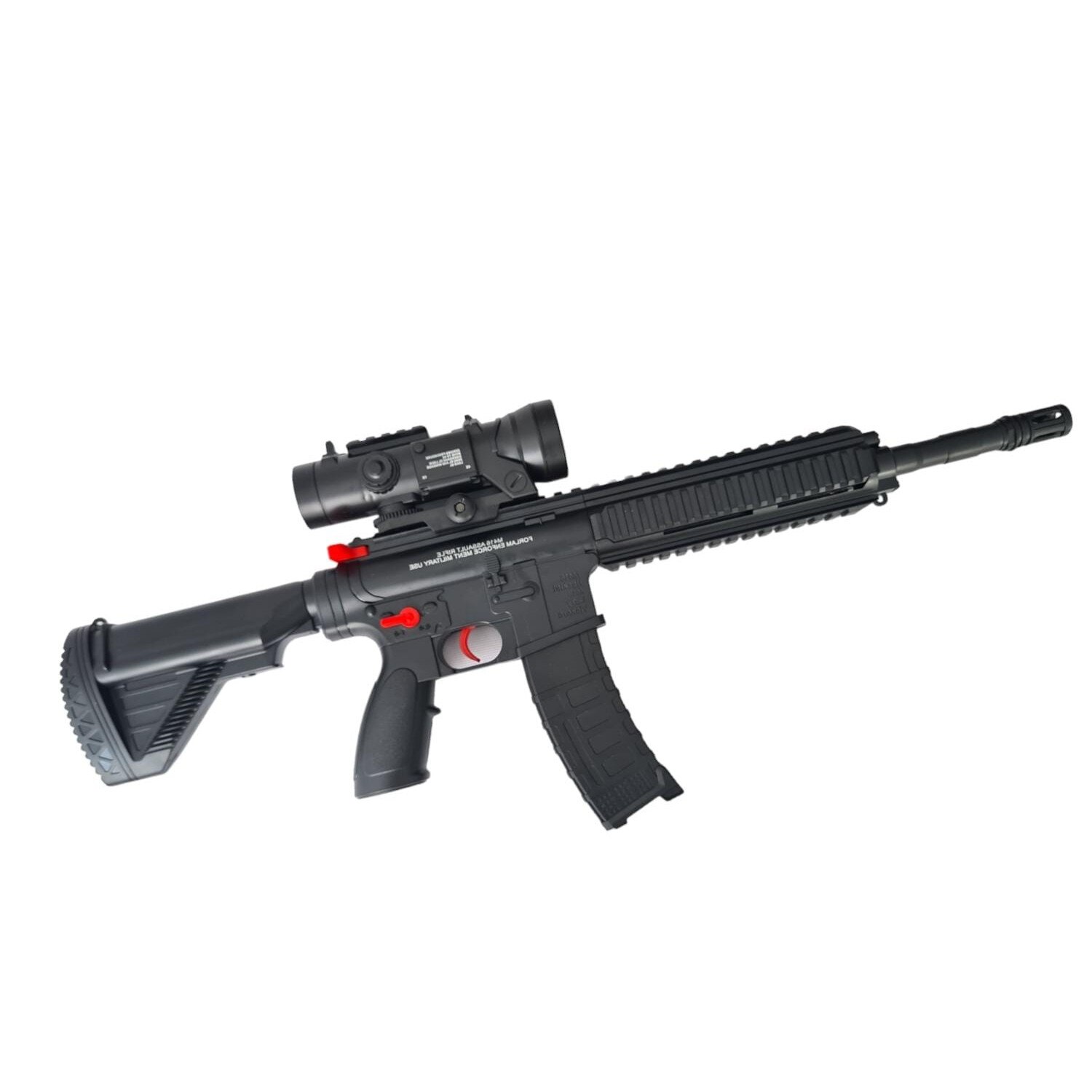 Pusca de jucarie, tip M416 de asalt cu luneta, electrica cu acumulator ...