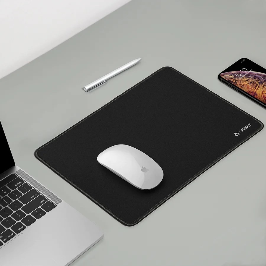 Mouse Pad, Aukey, Impermeabil, 350 x 250 mm, Negru - eMAG.ro