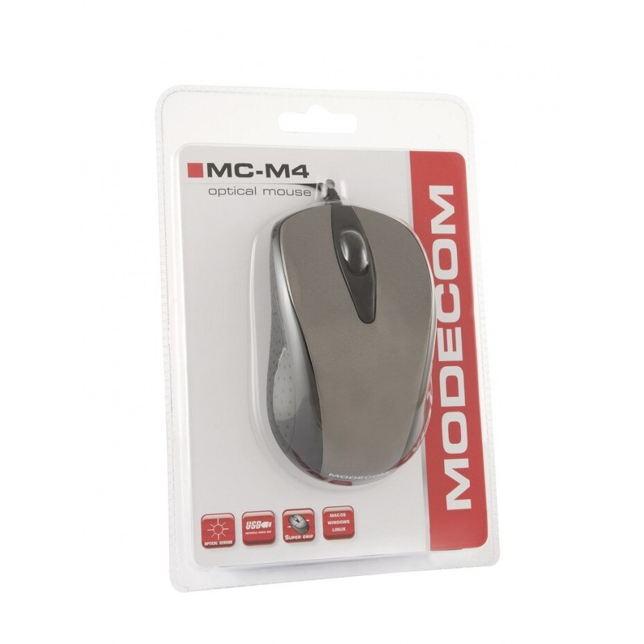 Mouse cu fir, Modecom, 800 DPI, Negru - eMAG.ro