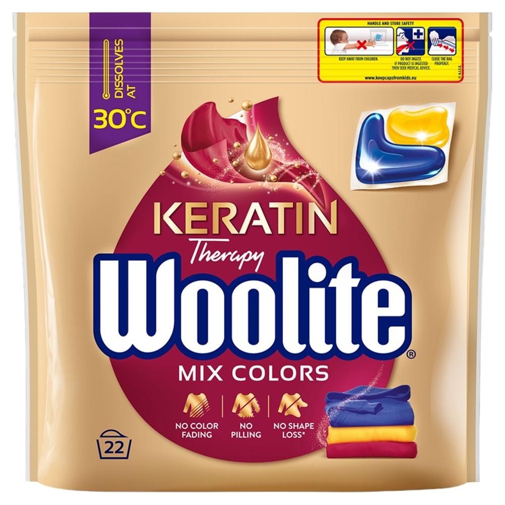 Capsule de rufe, Woolite, Pentru rufe colorate, 22 Spalari, 440g - eMAG.ro