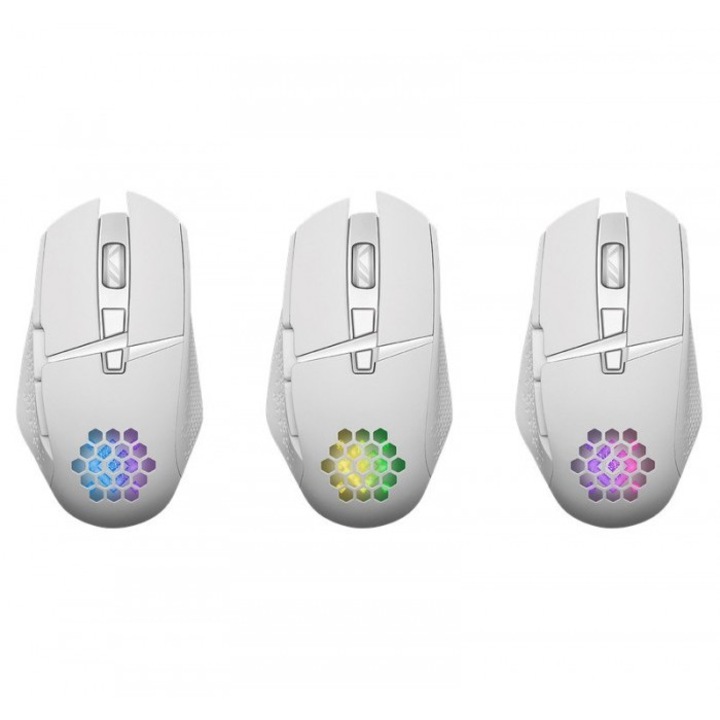 Mouse Defender, RGB, 3200 DPI, Alb - eMAG.ro
