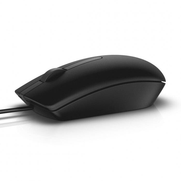 Mouse cu fir, DELL, USB-A, 3 butoane, Negru - eMAG.ro