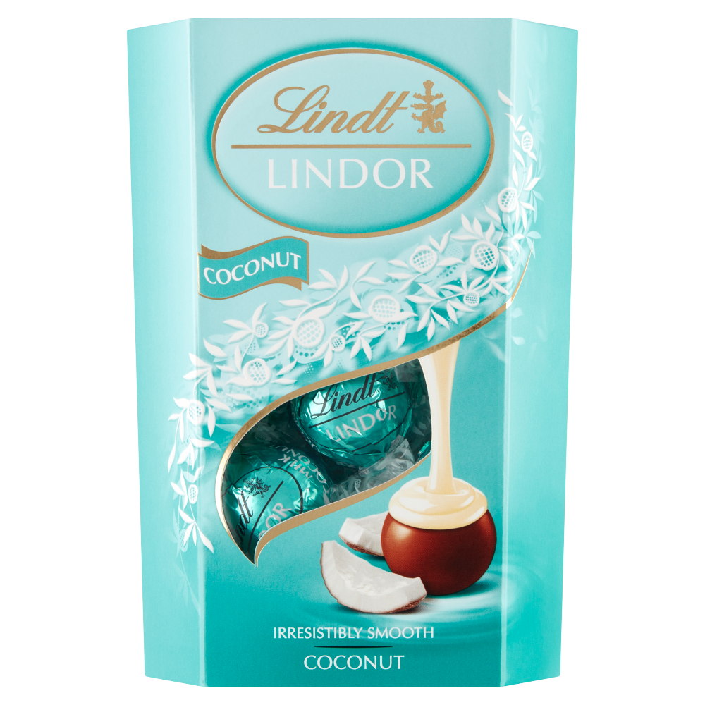 Praline de ciocolata cu lapte, Lindt Lindor, cu umplutura de nuca de ...