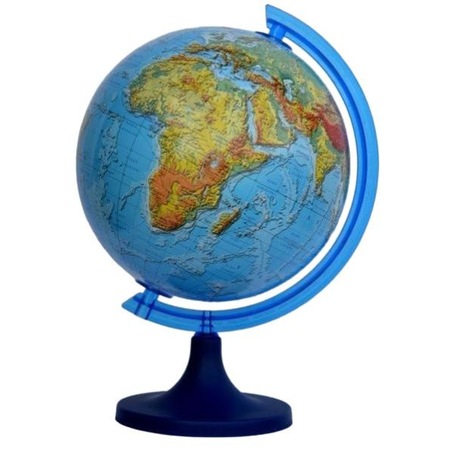 Globul lumii, Zachem, Plastic/ Lemn, 25 cm, Multicolor - eMAG.ro