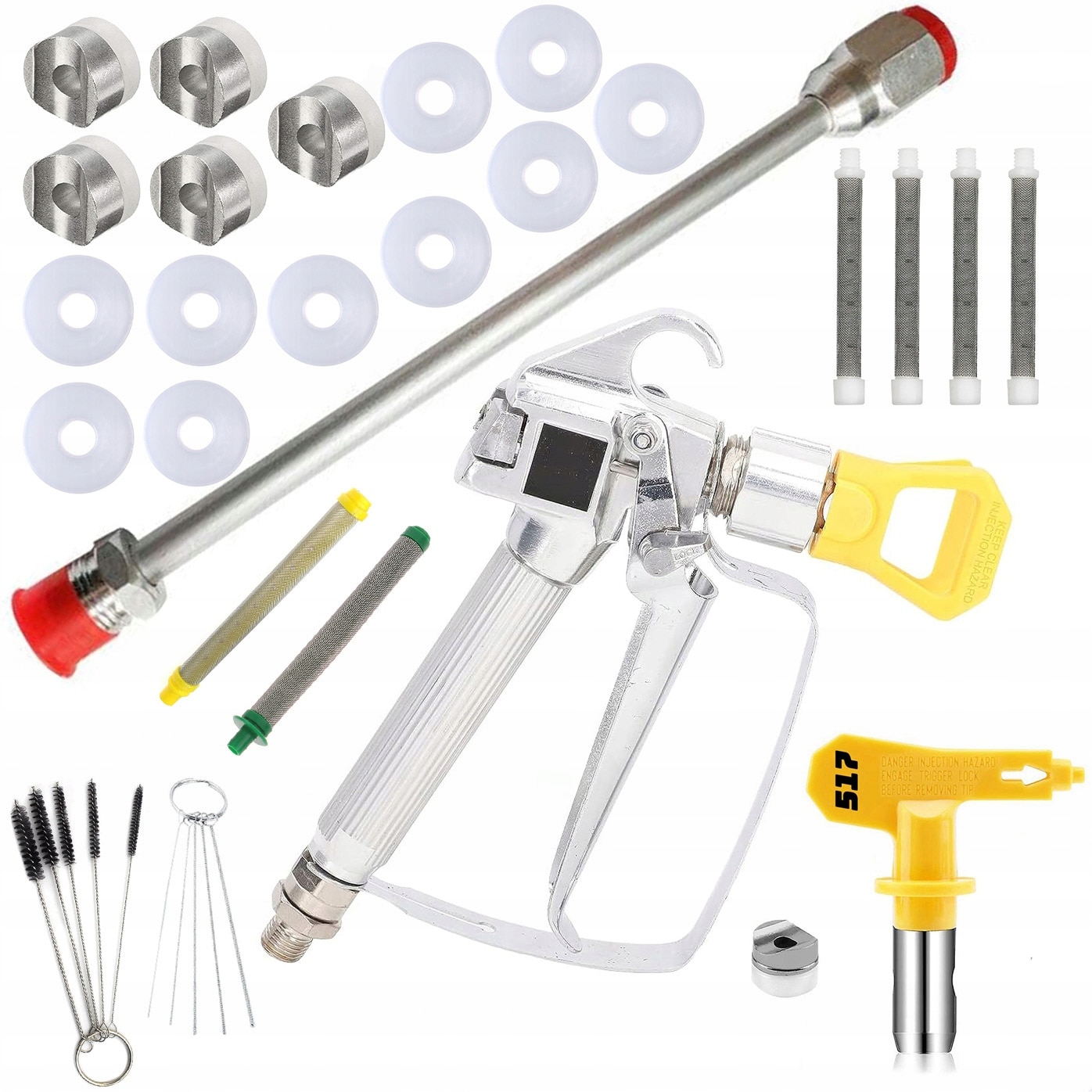 Kit pistol de vopsit, Rosfix, Tije metalice, Filtre, Multicolor - eMAG.ro