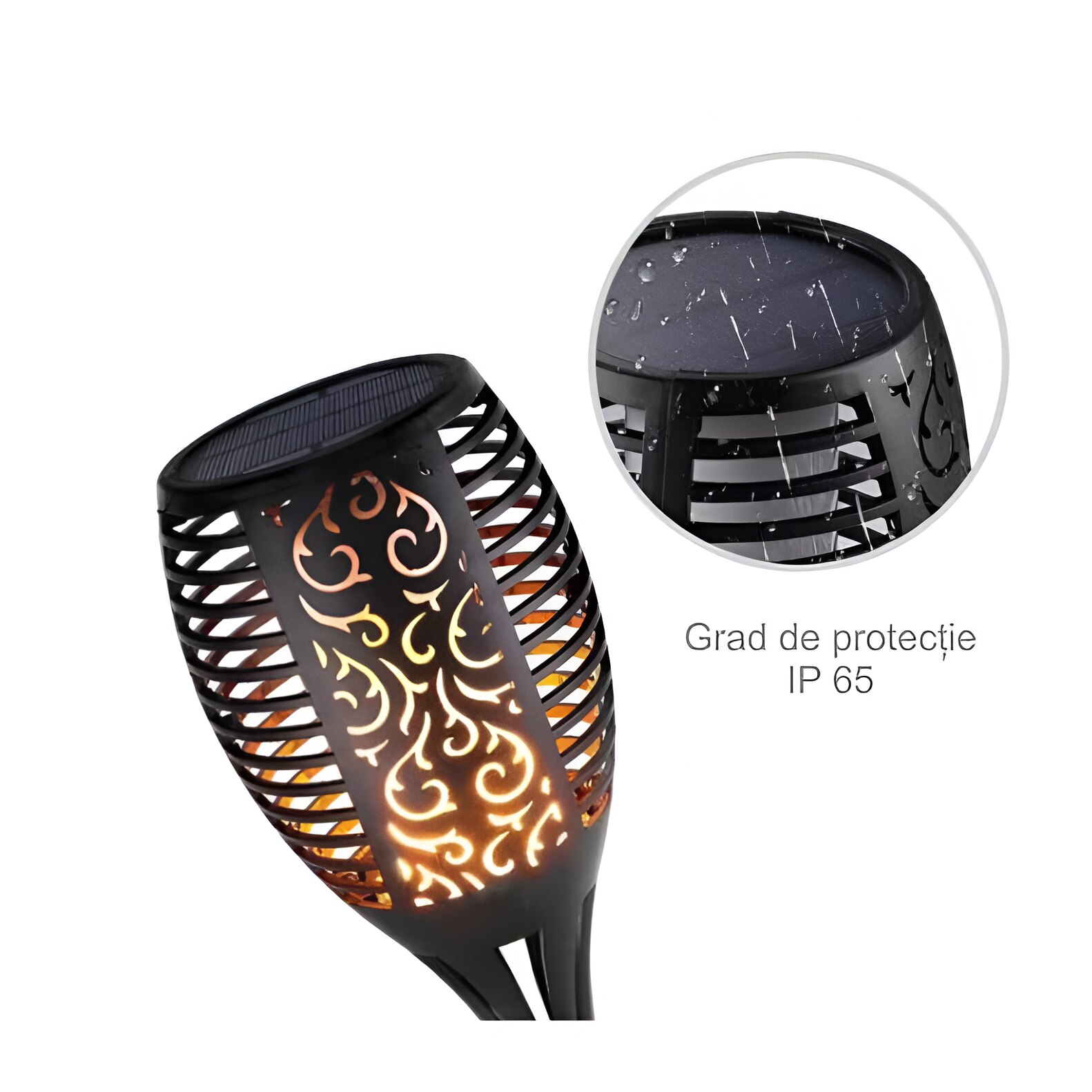 Set 8 buc Torta LED Solara, Efect de Flacara, E-manor® - eMAG.ro