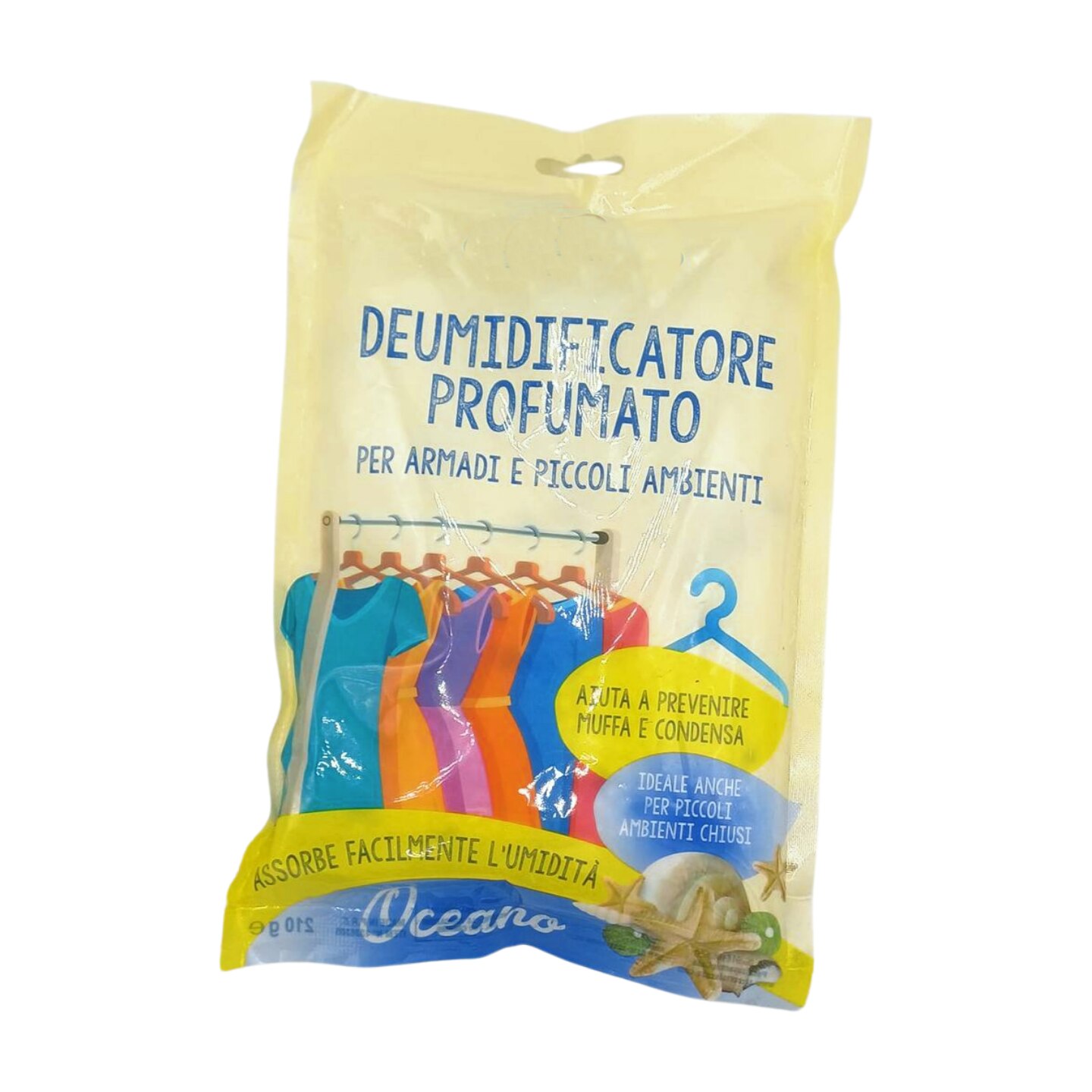 Absorbant de umiditate, pentru dulap, pungi de 210 g, parfumat oceano ...