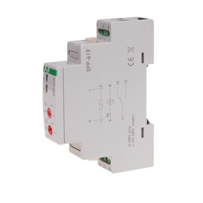 Modul releu de monitorizare a curentului curent AC DIN SPDT EPP-619 F&F ...