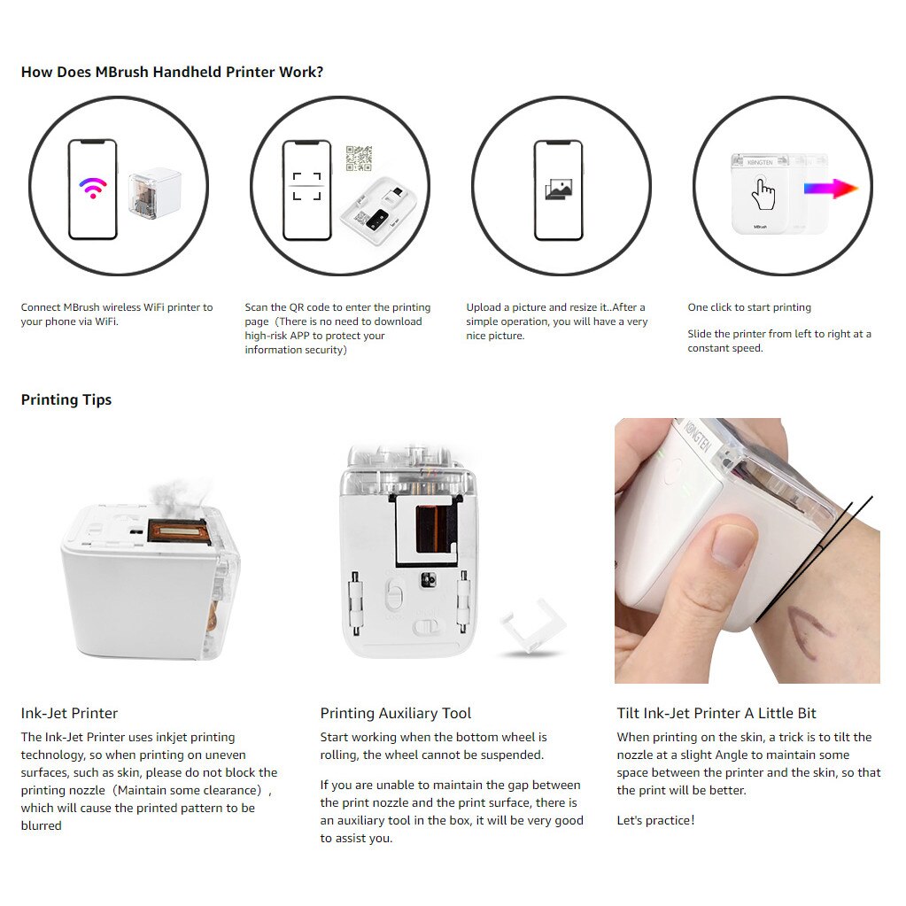 Imprimanta color portabila, printare pe diferite materiale, Wifi, Usb ...