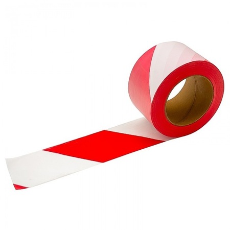 Banda de avertizare si Delimitare acces, 70 mm x 500 m, Rosu/Alb ...