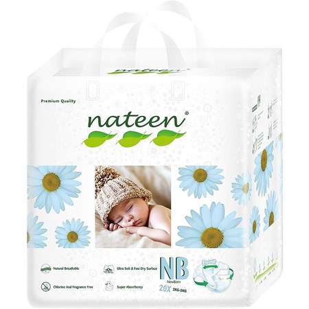 Scutece biodegradabile, ecologice, pentru nou-nascuti, Nateen Premium ...
