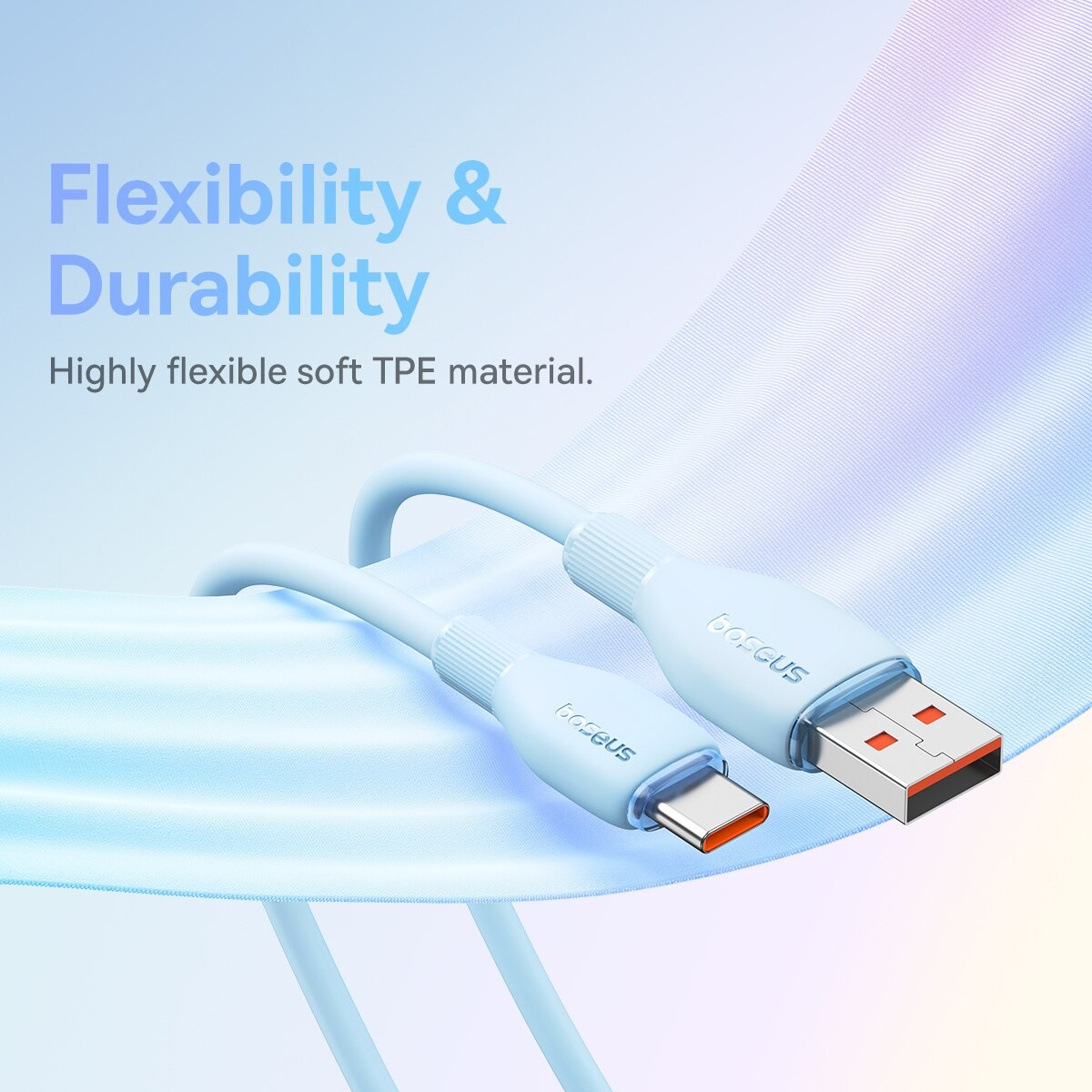 Cablu Baseus Pudding Series, 100W, USB-C la USB-C, Fast Charging, 1.2 ...