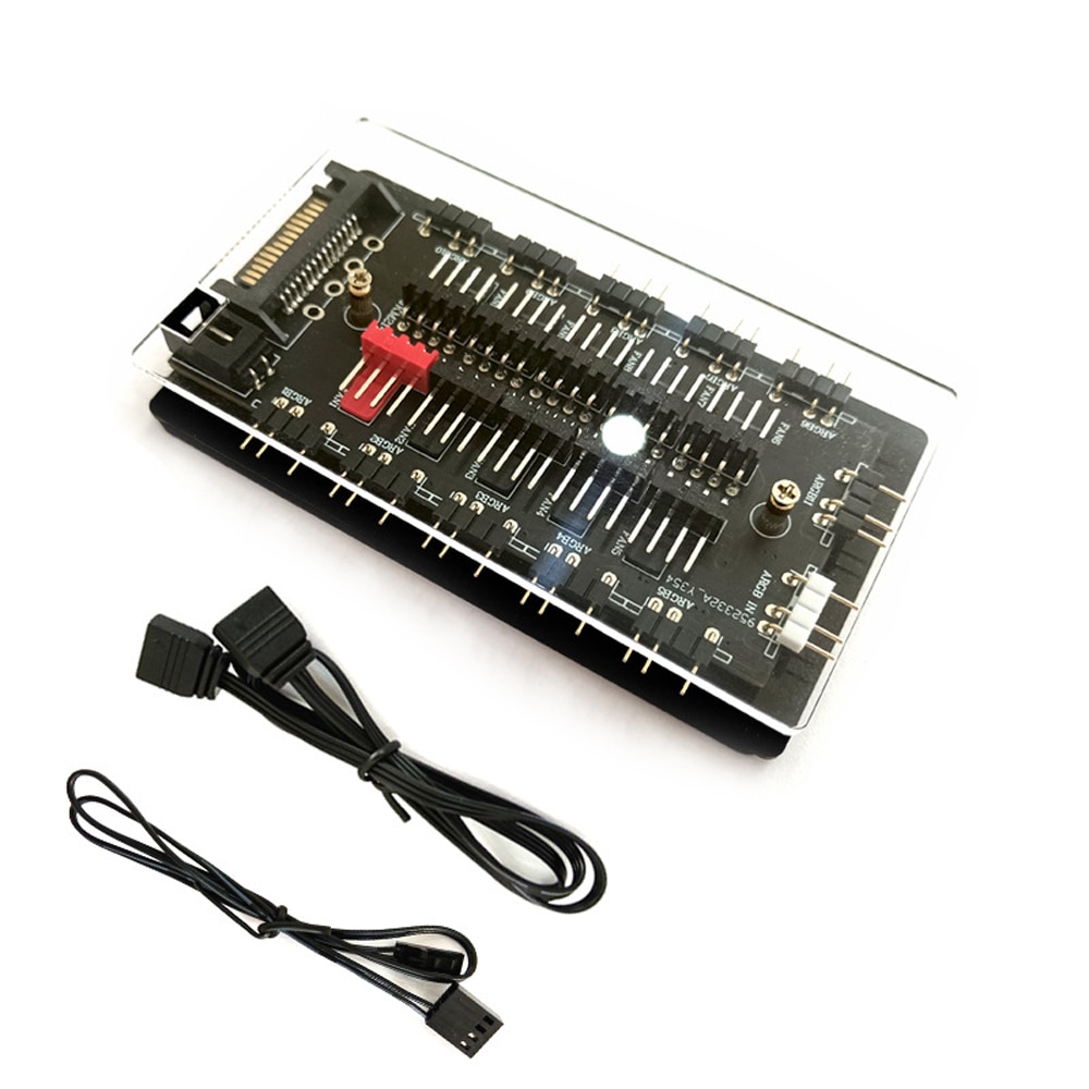 ARGB Controller Hub, Jeswo, PWM Hub 5V 10PIN, Több port, fekete - eMAG.hu