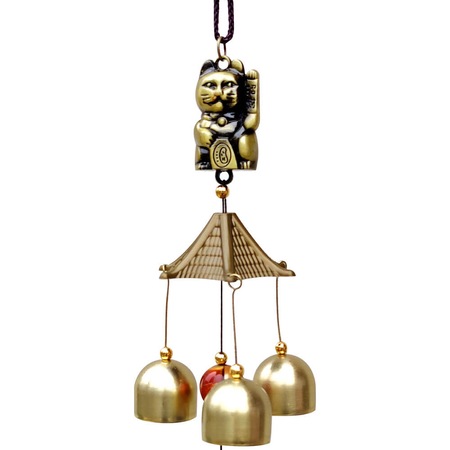 Clopotei de vant cu Maneki Neko, simbol de noroc si protectie - eMAG.ro