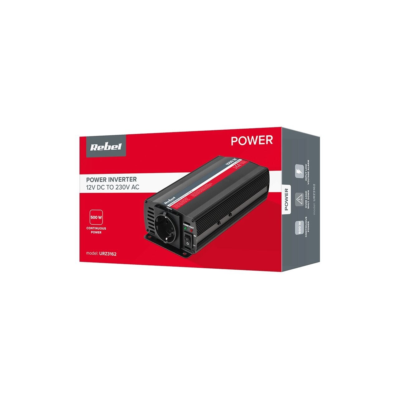 Invertor de tensiune, 12V-220V, putere 500 W, Conectare la bricheta - eMAG.ro