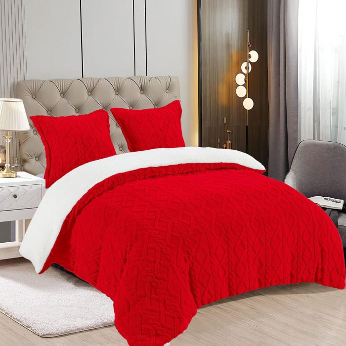 Set de 2 Persoane Pilota Cocolino Tricotata cu Blanita UNI si 2 Fete de ...